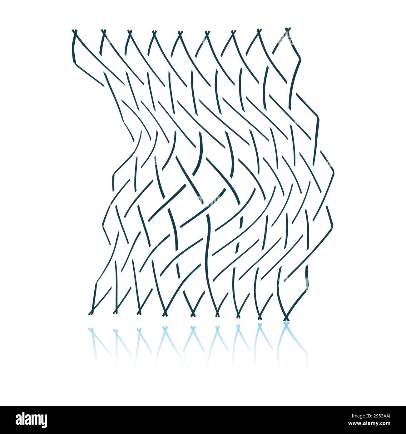 Icon of Fishing net . Shadow reflection design. Vector illustration ...