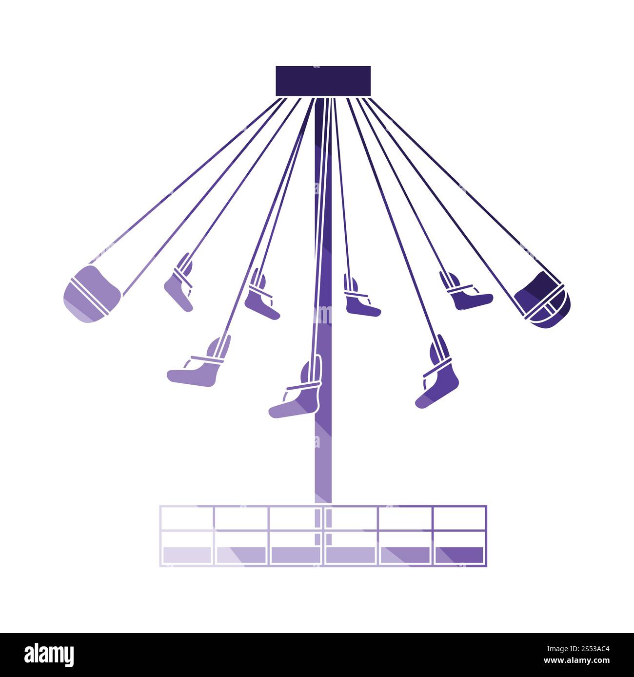 Big carousel icon. Flat color design. Vector illustration Stock Photo ...