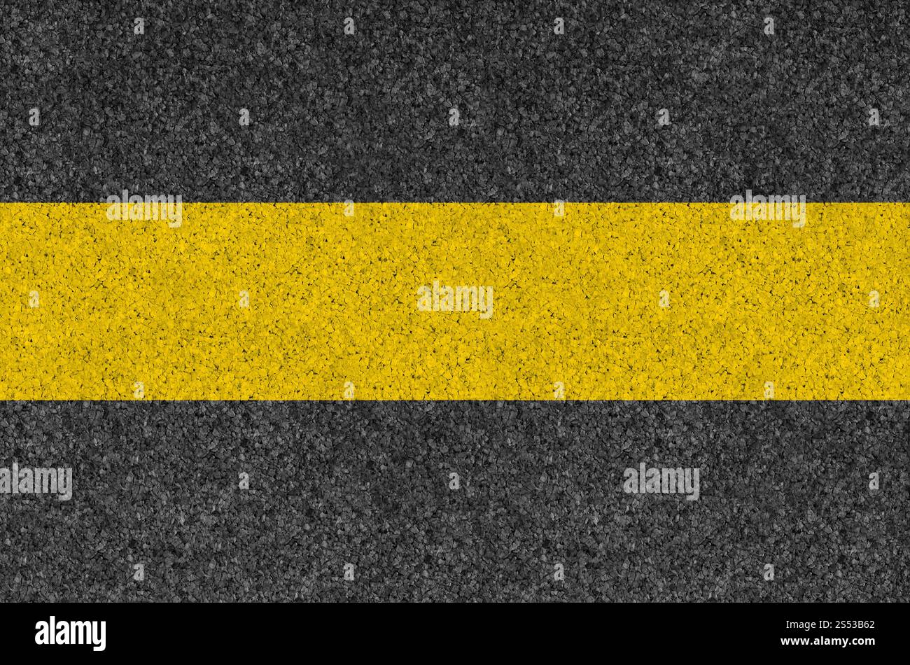 Black asphalt background texture with horizontal yellow line. Black ...