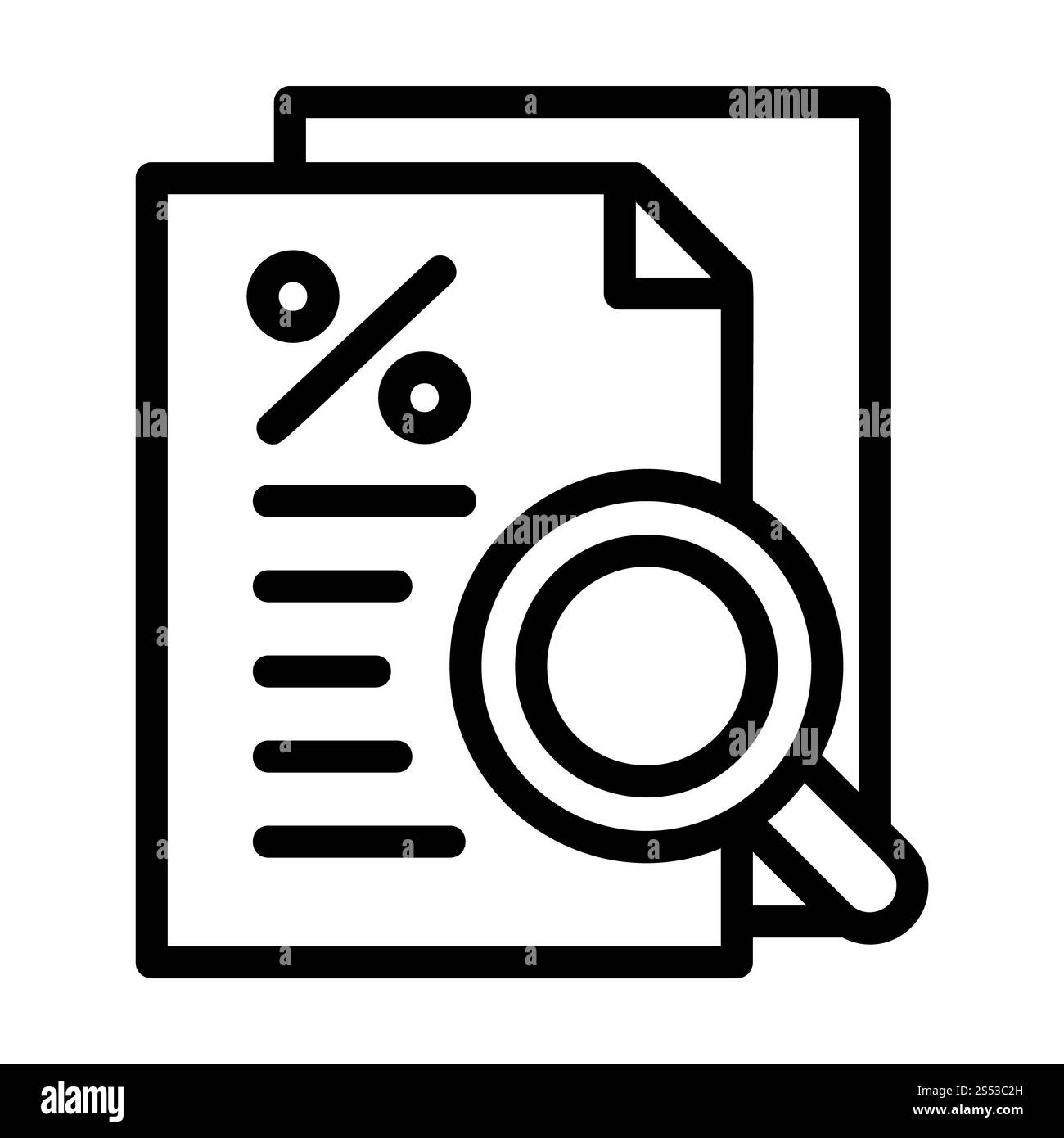 View paper icon outline Black and White Stock Photos & Images - Alamy