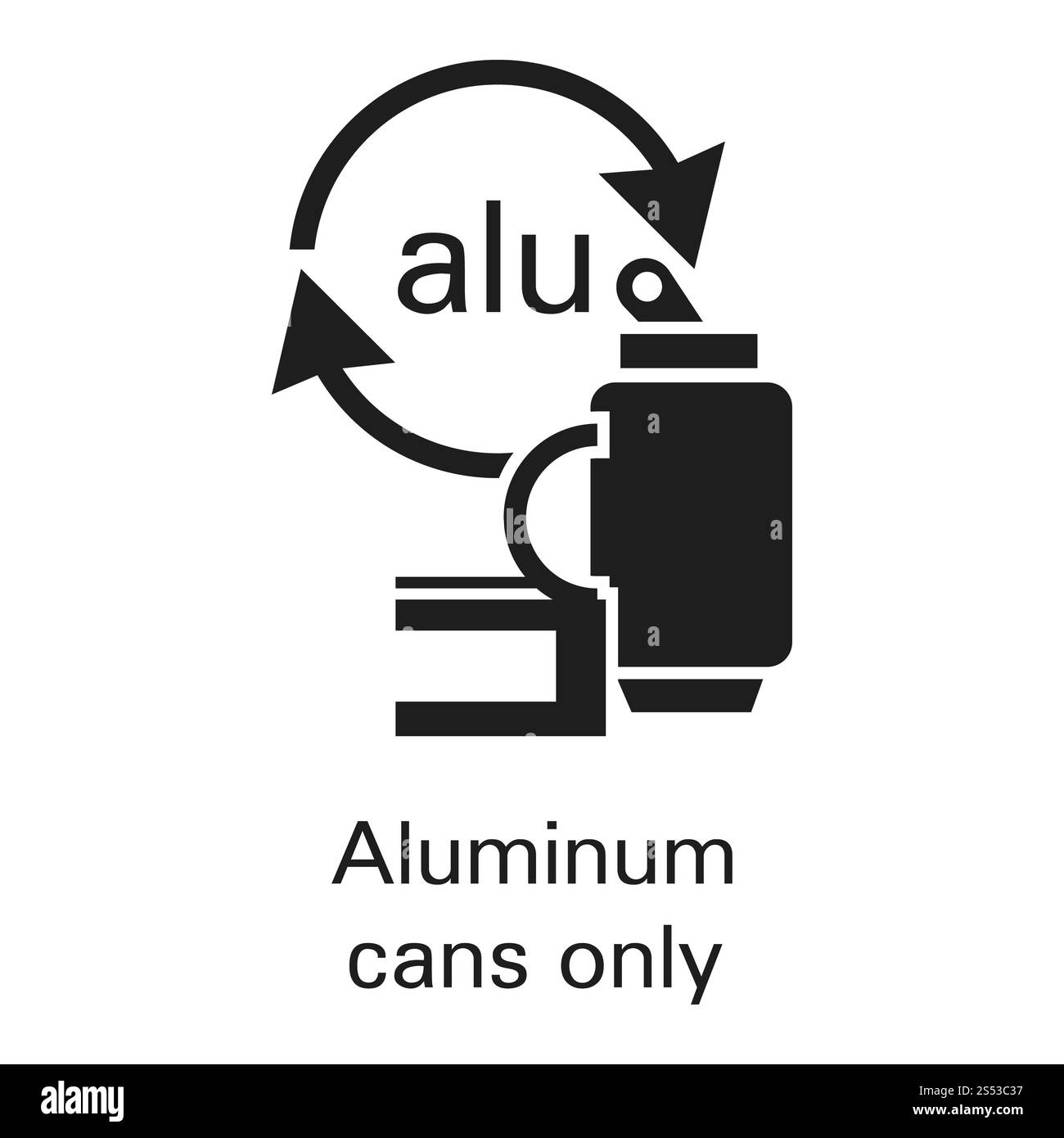 Aluminium cans only icon. Simple illustration of aluminium cans only ...