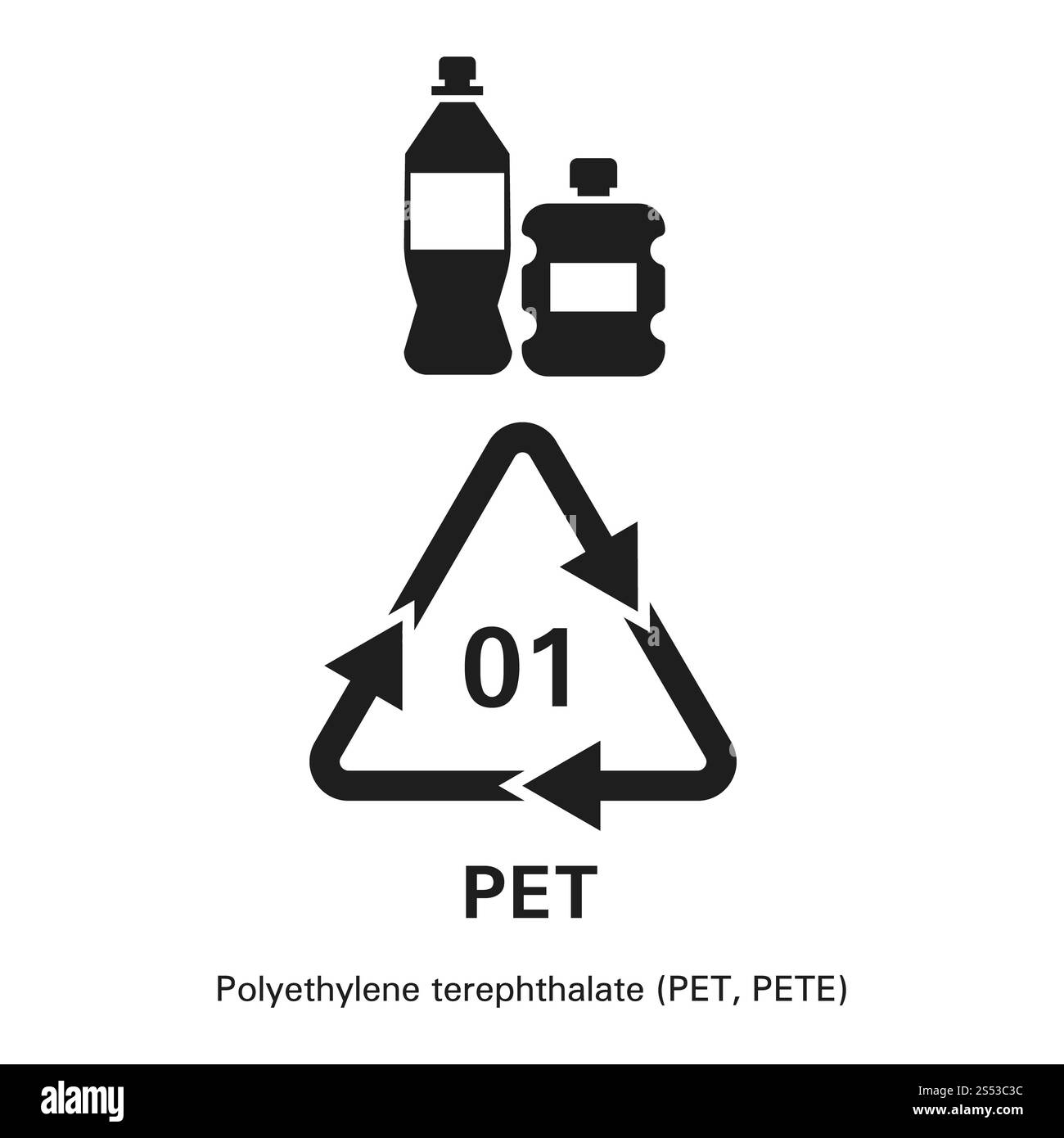 Polyethylene terephthalate icon. Simple illustration of polyethylene ...
