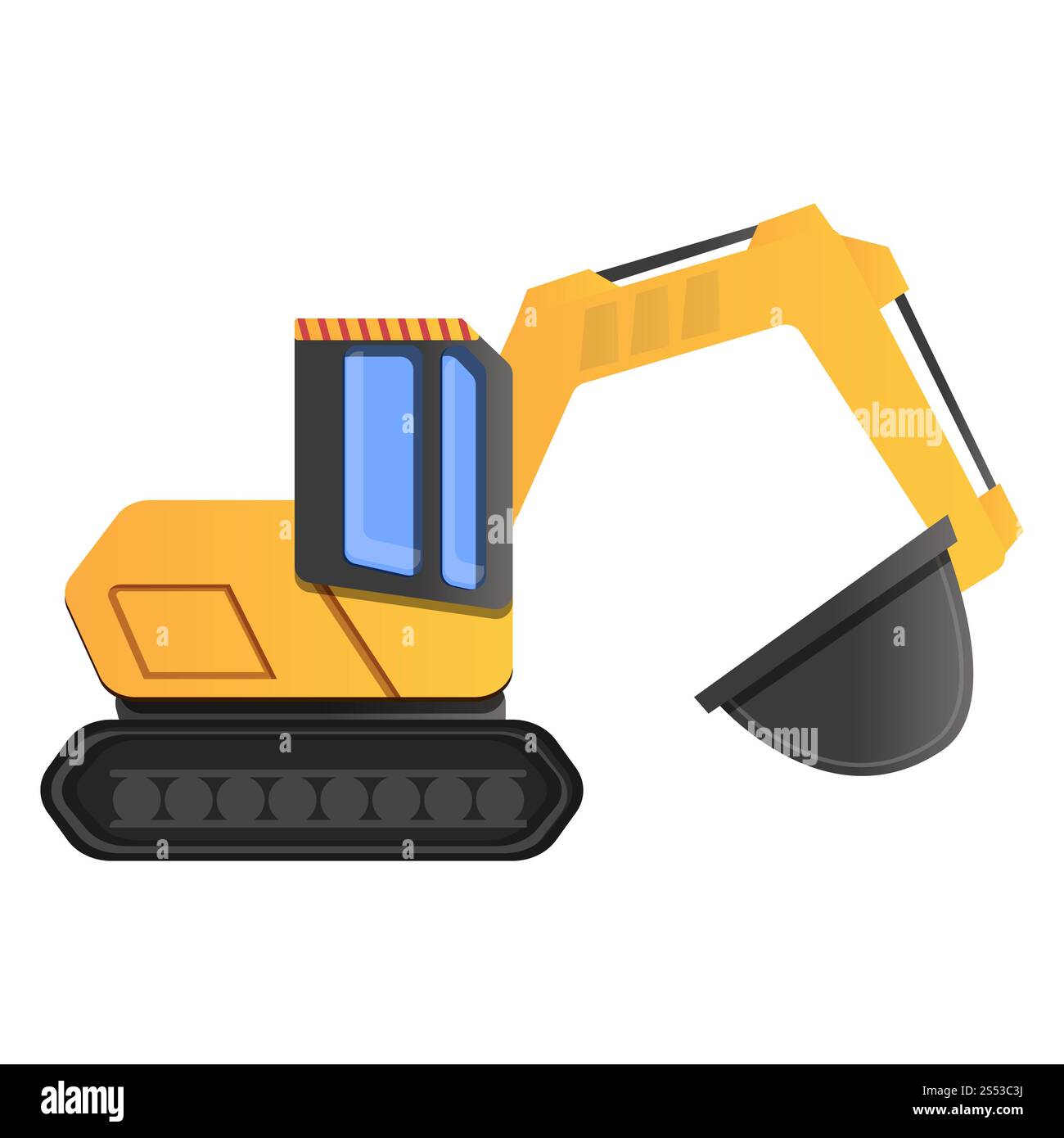 Quarry excavator icon. Cartoon of quarry excavator vector icon for web ...