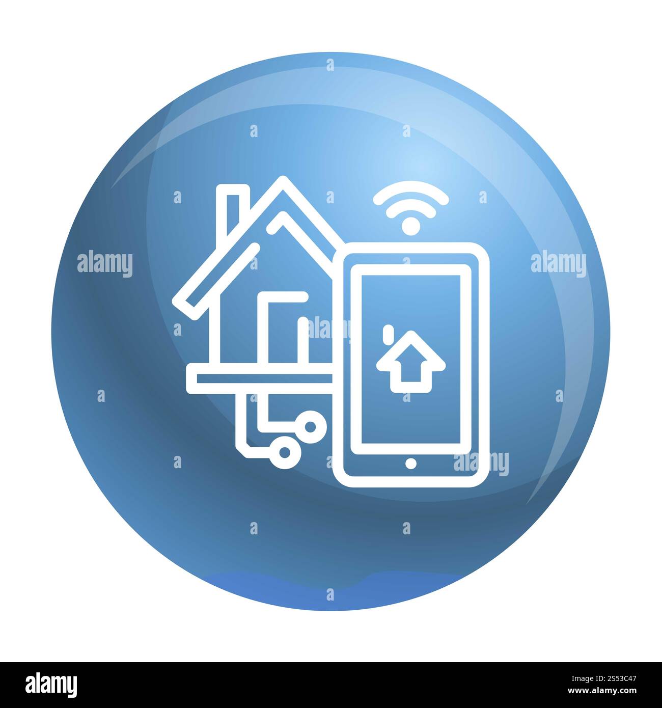 Smart house control icon. Outline smart house control vector icon for ...