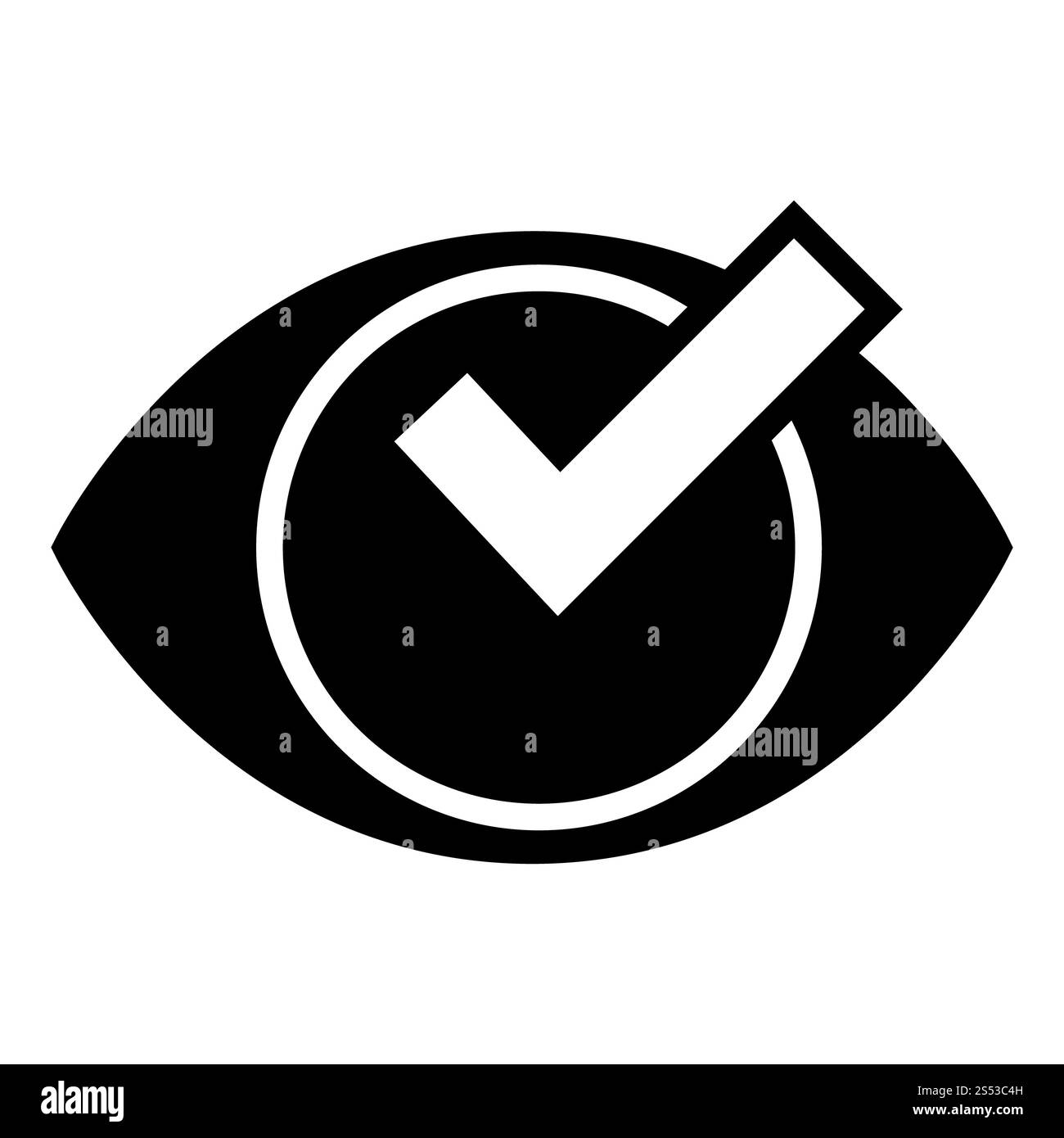 Check eye list icon. Simple illustration of check eye list vector icon for web design isolated ...