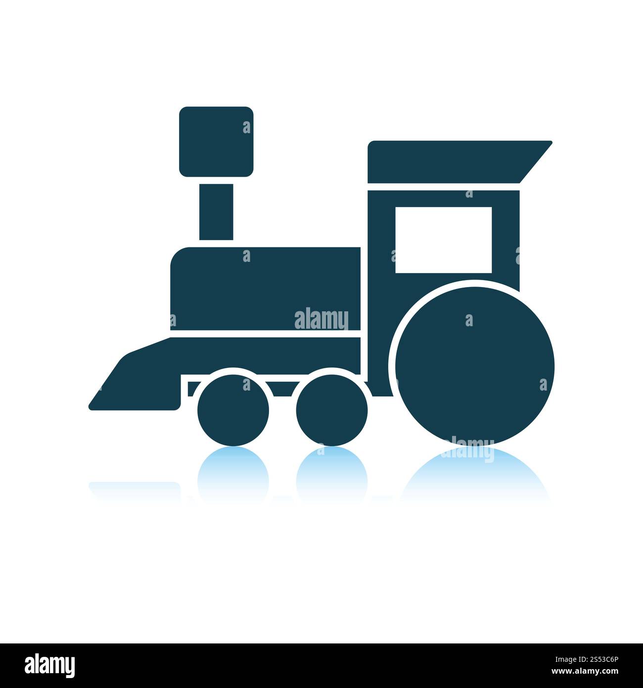 Train toy icon. Shadow reflection design. Vector illustration Stock ...