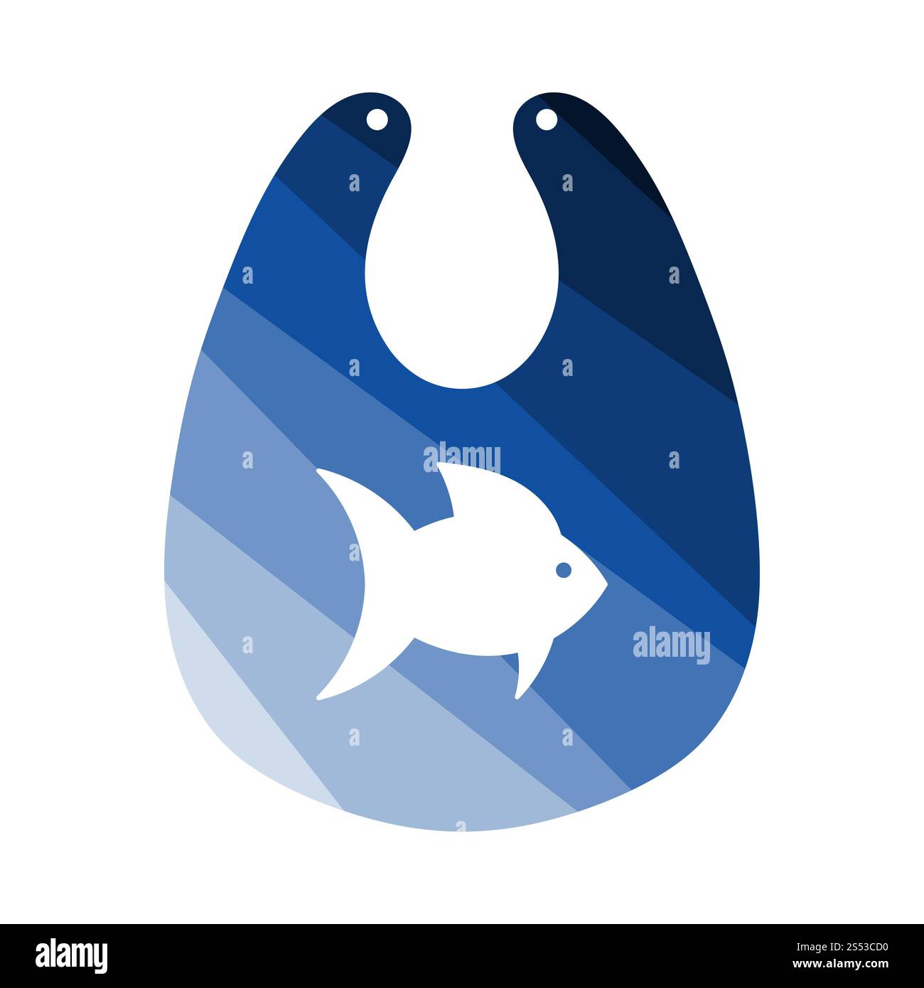 Bib Icon. Flat Color Ladder Design. Vector Illustration Stock Photo - Alamy