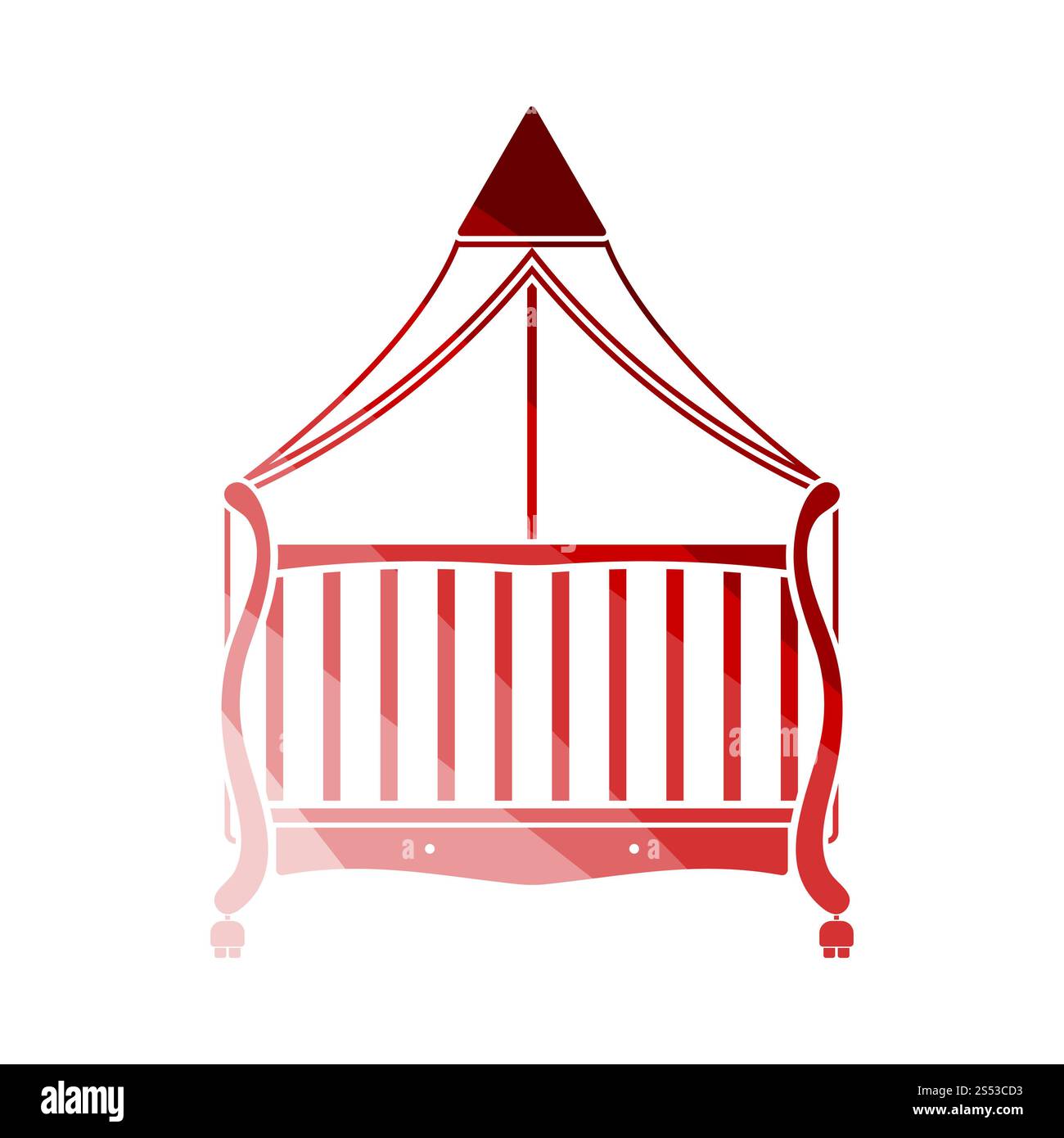 Cradle Icon. Flat Color Ladder Design. Vector Illustration Stock Photo ...