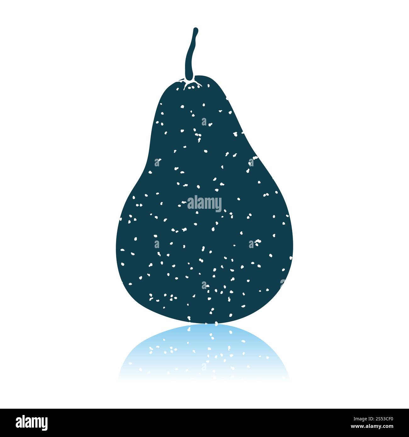 Pear Icon On Gray Background. Shadow Reflection Design. Vector ...