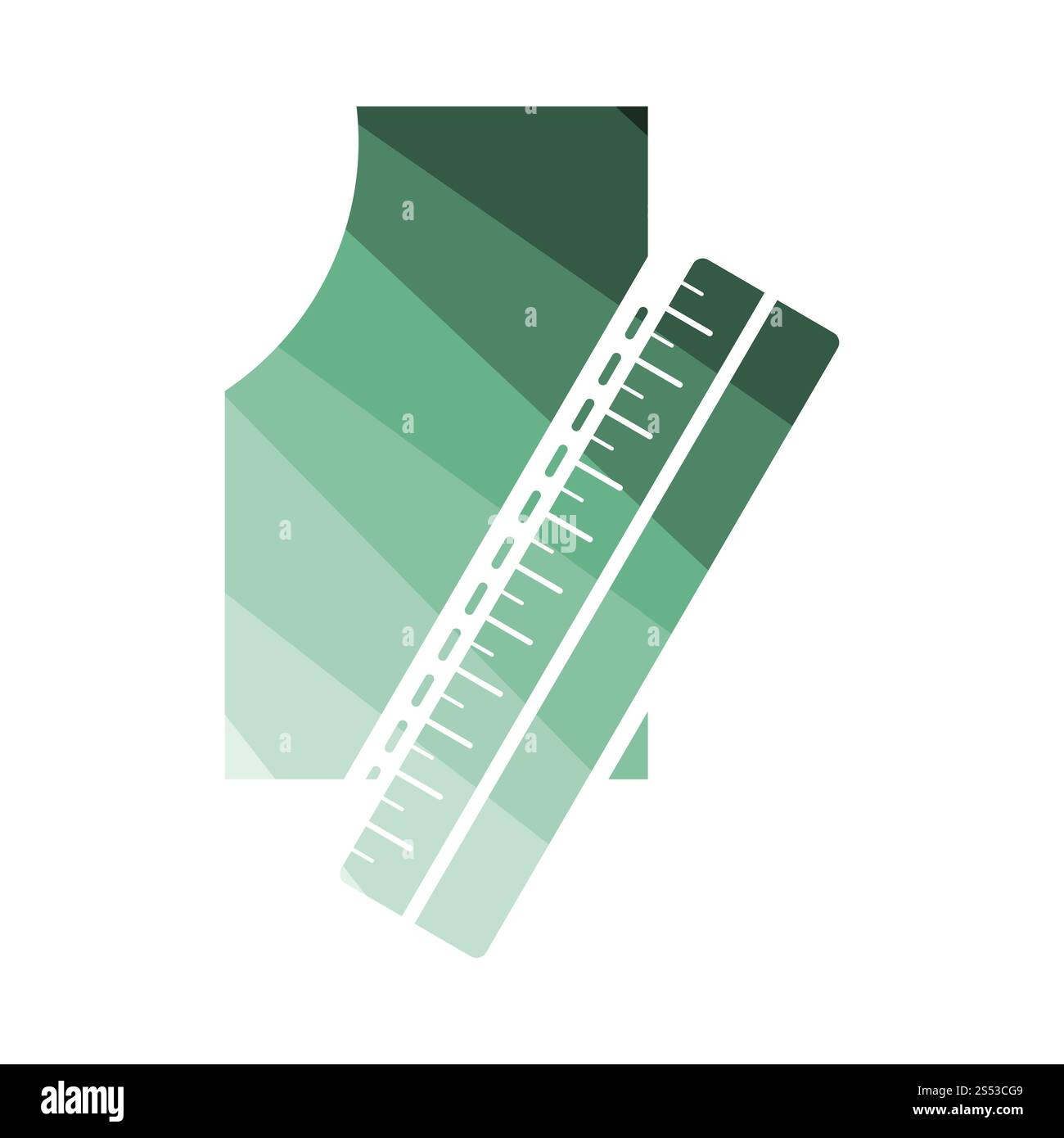 Sewing Pattern Icon. Flat Color Ladder Design. Vector Illustration ...