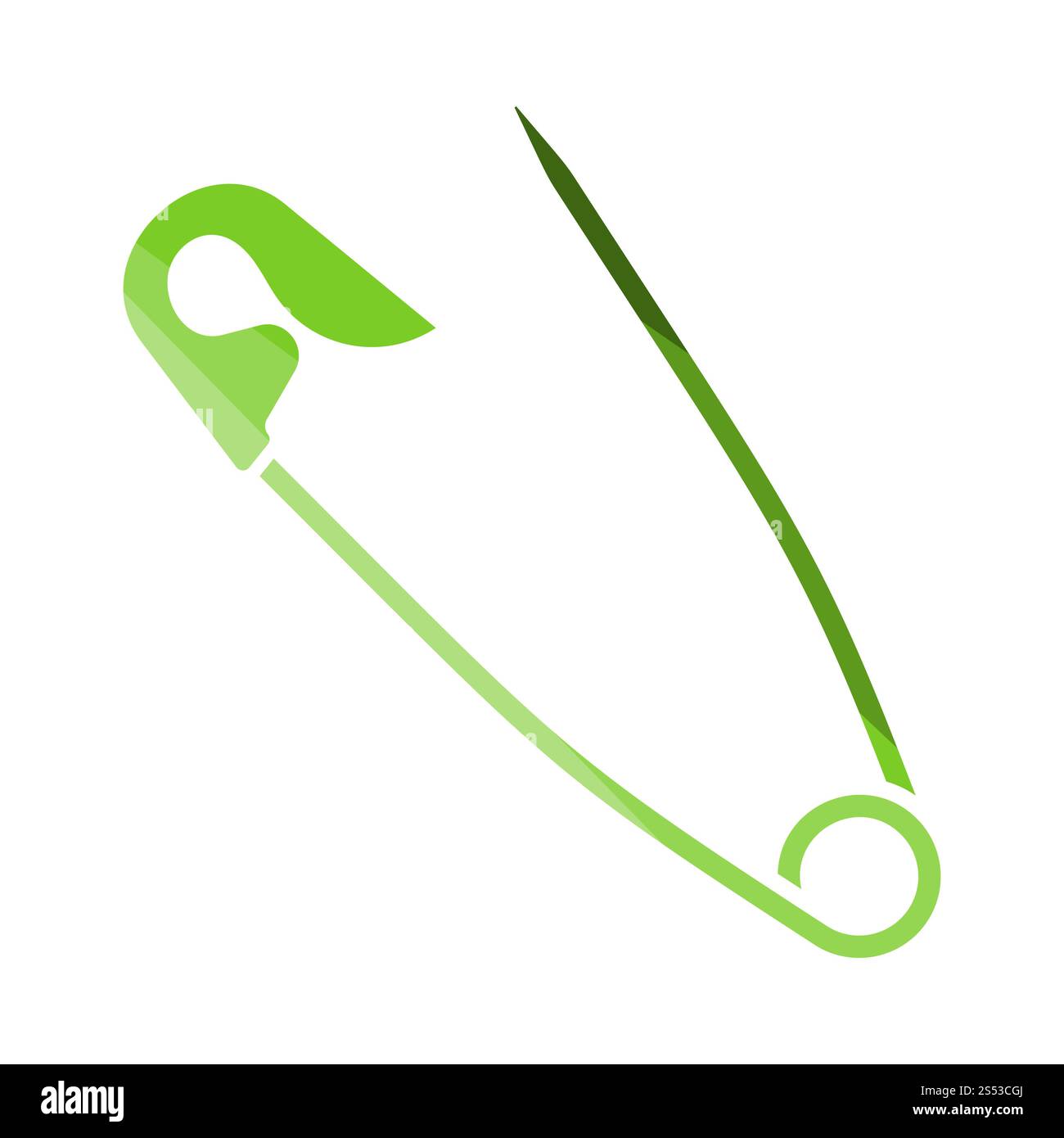 Tailor Safety Pin Icon. Flat Color Ladder Design. Vector Illustration ...