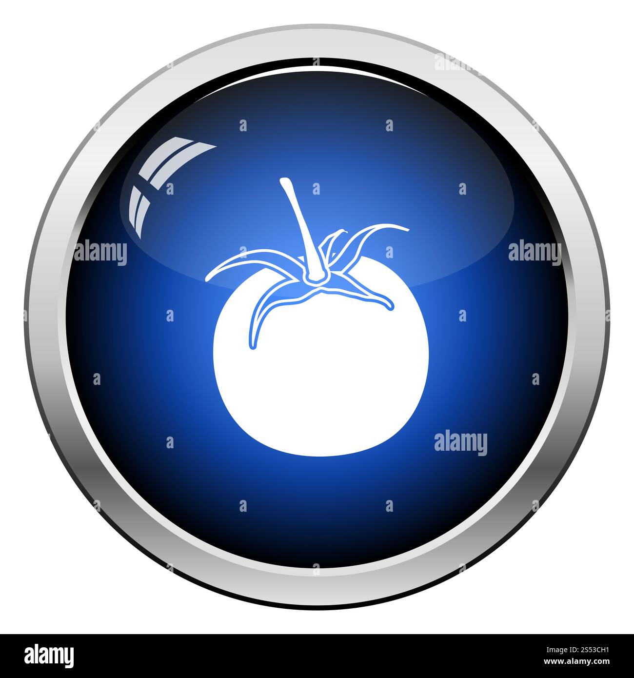 Tomatoes Icon. Glossy Button Design. Vector Illustration Stock Photo ...