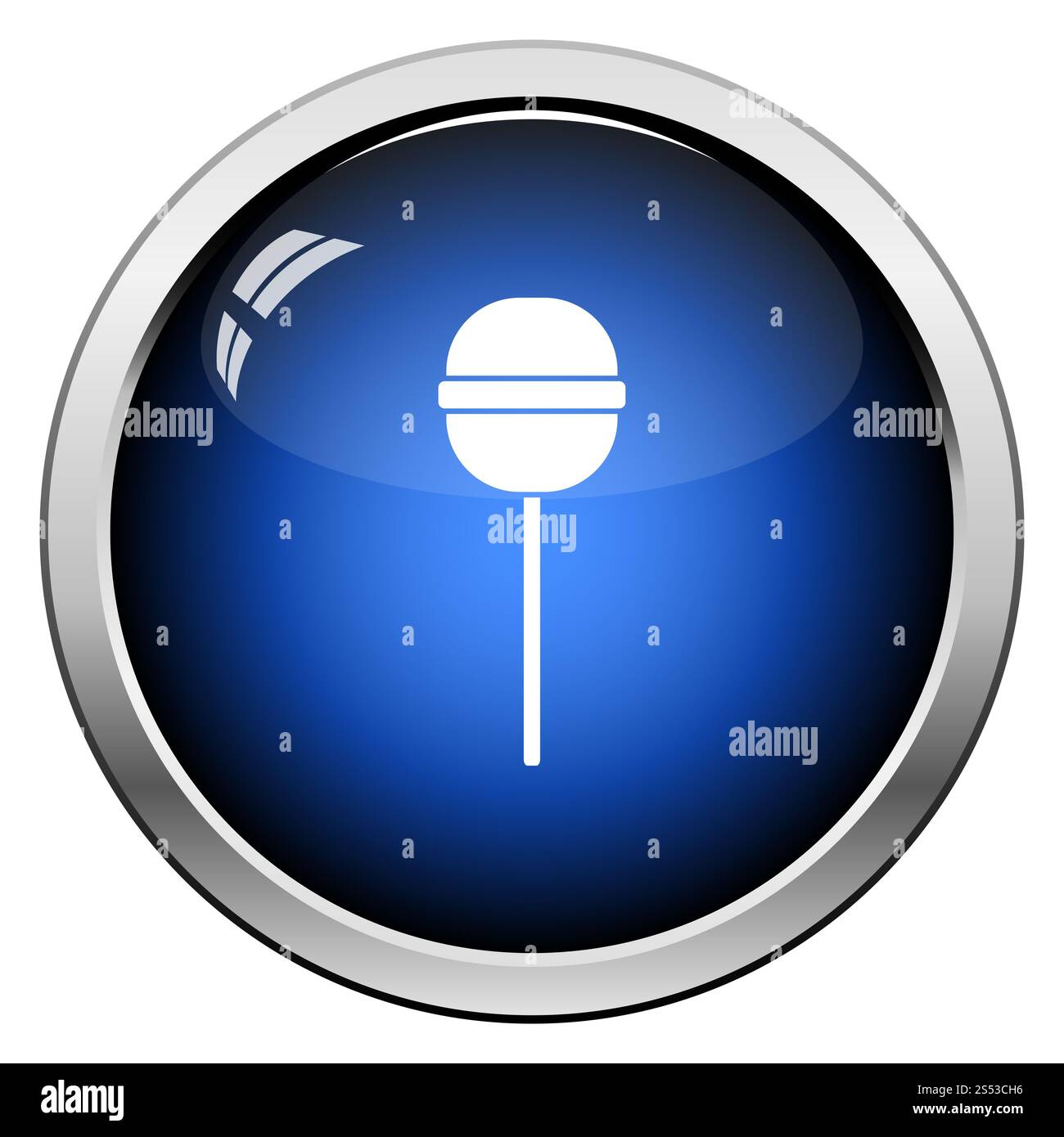 Stick Candy Icon. Glossy Button Design. Vector Illustration Stock Photo ...