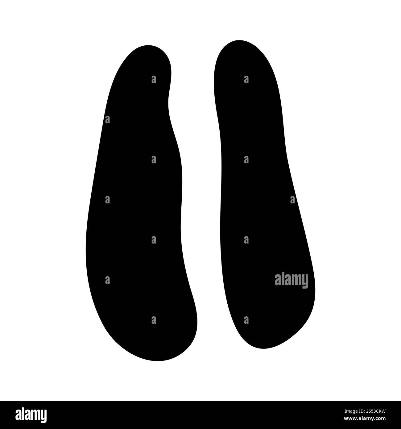 Sheep Footprint. Black Silhouette Design. Vector Illustration Stock ...