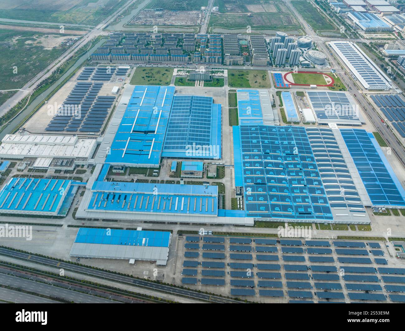Taizhou, China. 14th Jan, 2025. An aerial photo shows the Geely ...