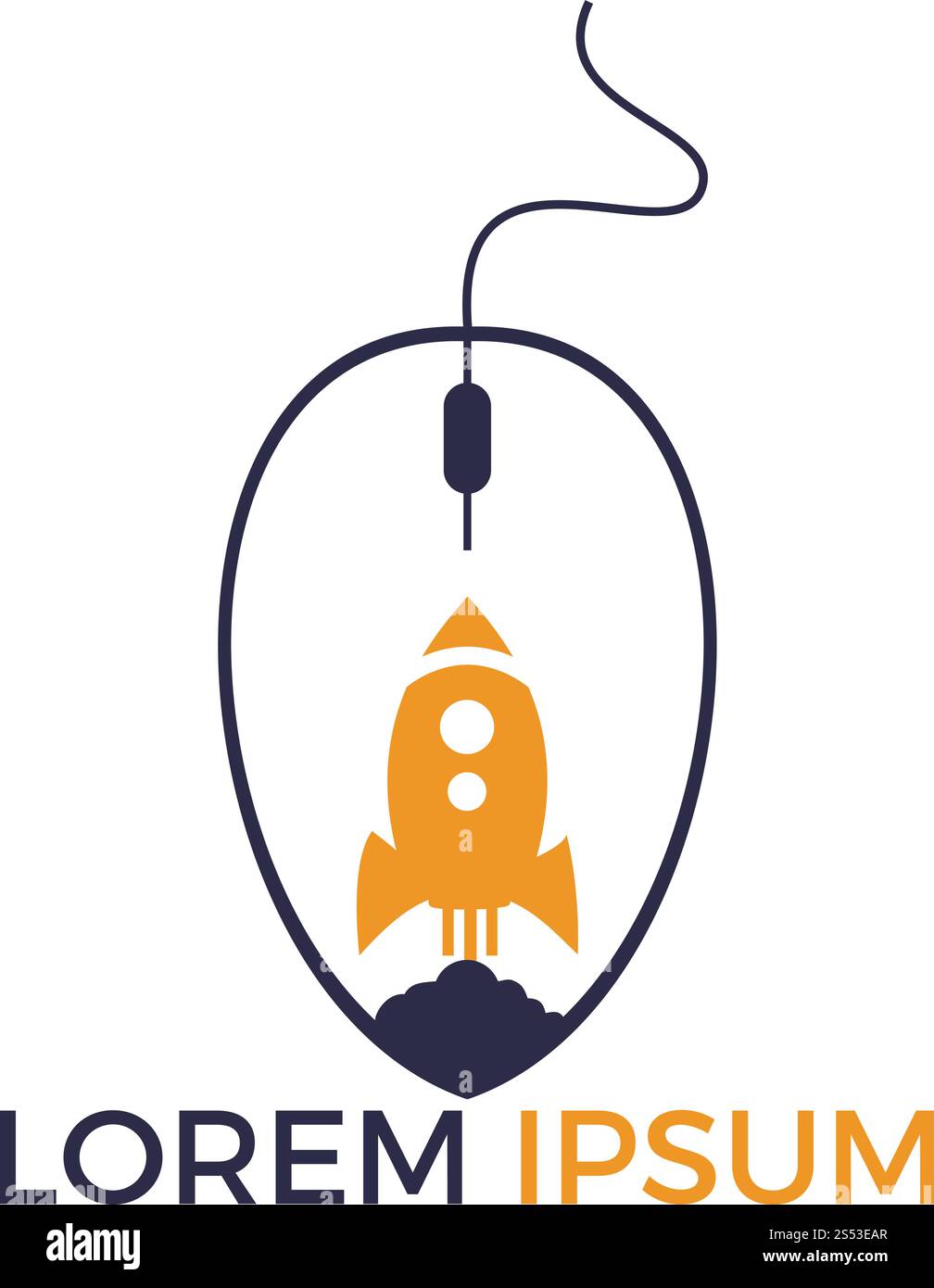 Click rocket pointer logo vector design. Rocket Shop logo design ...