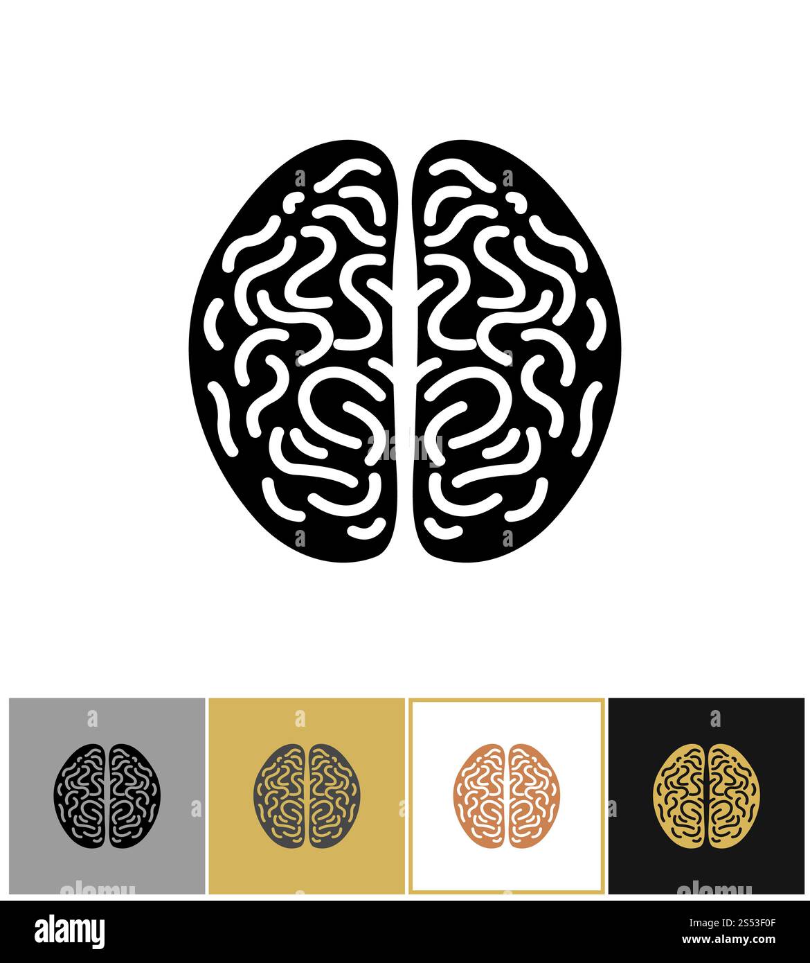 Brain icon, psychology intelligence sign or cerebro simple intellectual ...