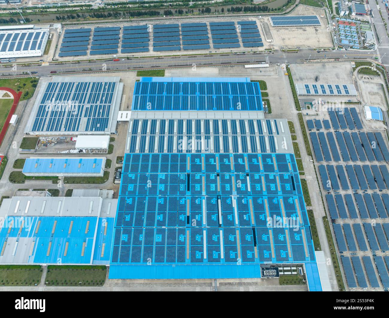 Taizhou, China. 14th Jan, 2025. An aerial photo shows the Geely ...