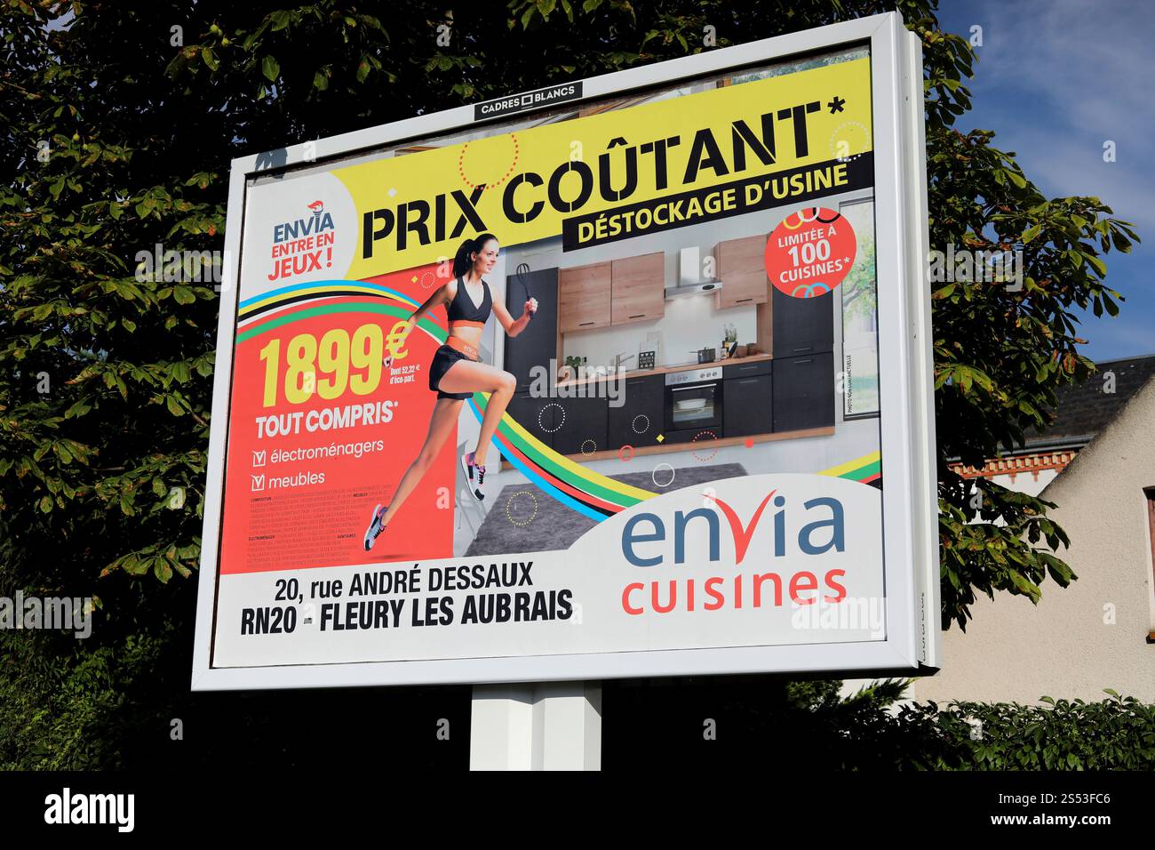 A French advert on a billboard in Ile de Re, France, Europe Stock Photo ...