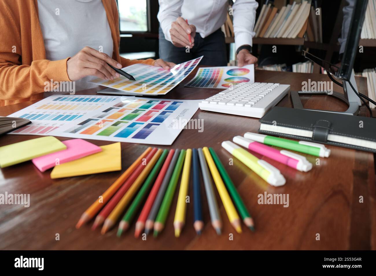 Graphic designer working on digital tablet. artist drawing on graphic ...