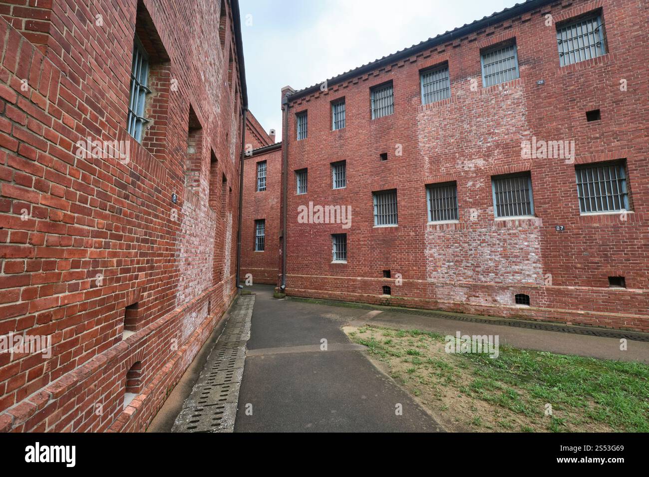 Exterior view of some of the red brick buildings. At the Seodaemun ...