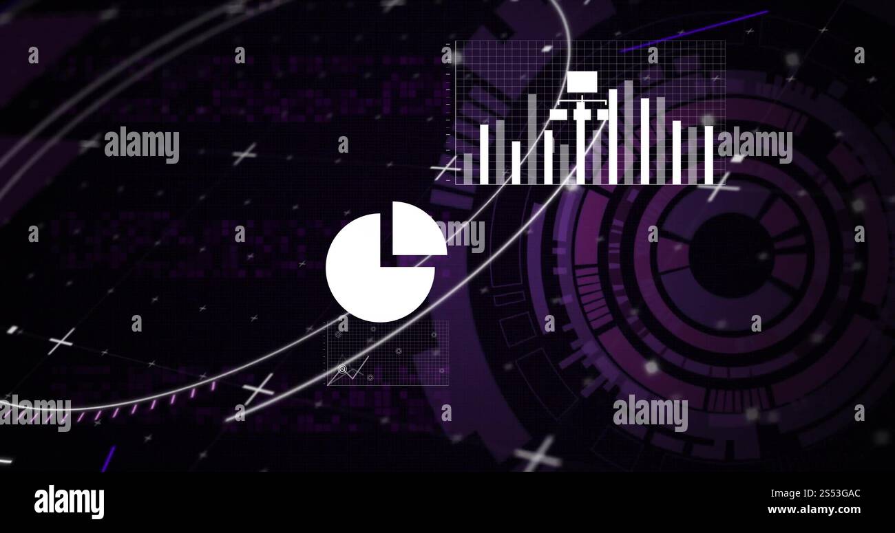 Image of digital data processing over scope scanning Stock Photo - Alamy