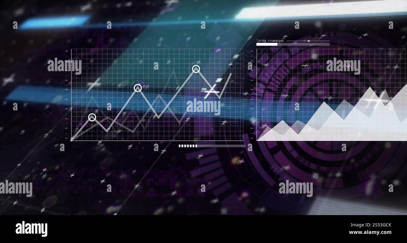 Image of digital data processing over scope scanning Stock Photo - Alamy