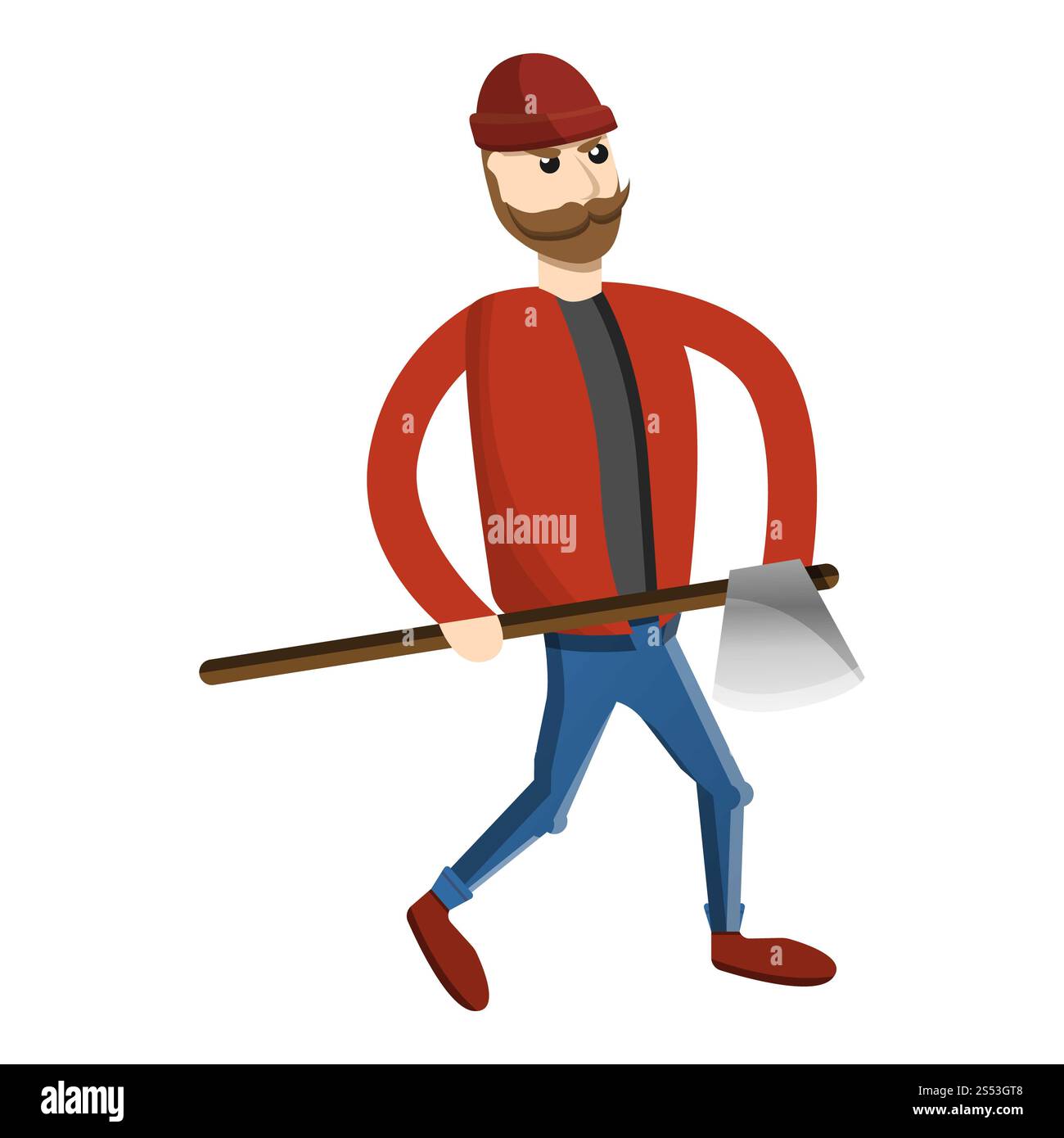 Axe man lumberjack icon. Cartoon of axe man lumberjack vector icon for ...