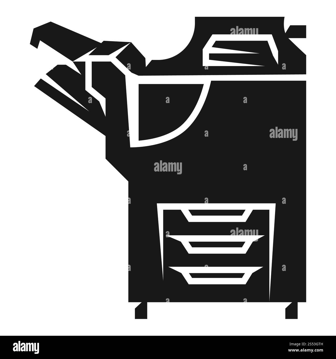 Large office copier icon. Simple illustration of large office copier ...