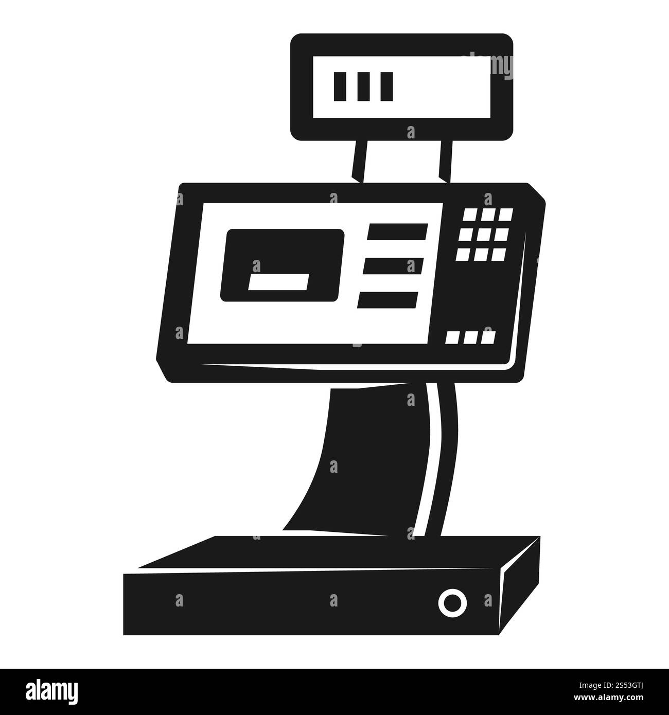 Cash register icon. Simple illustration of cash register vector icon ...