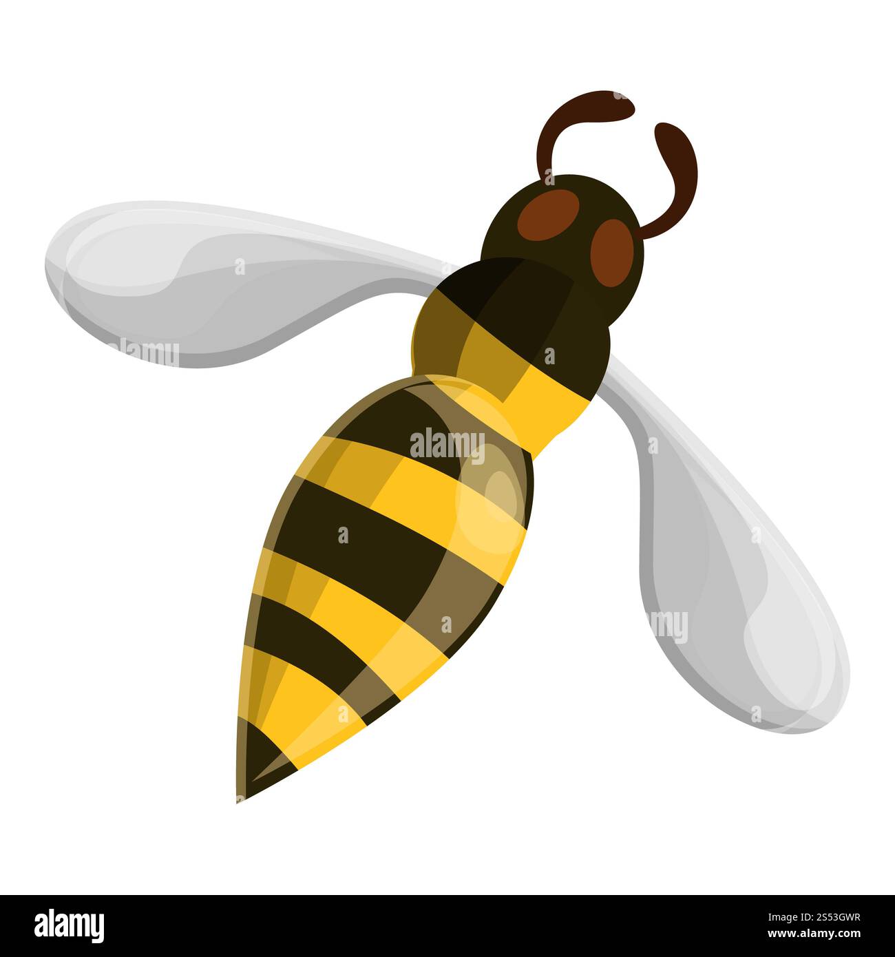 Flying wasp icon. Cartoon of flying wasp vector icon for web design ...