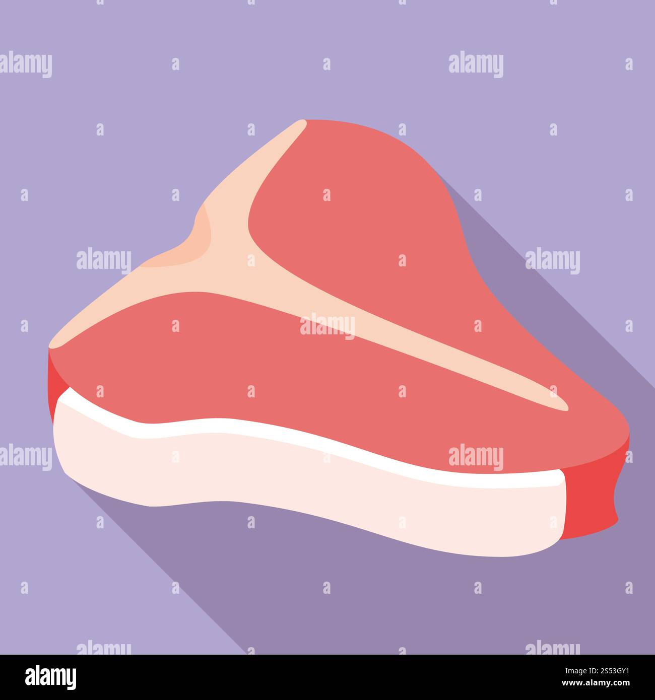 T-bone steak icon. Flat illustration of t-bone steak vector icon for ...