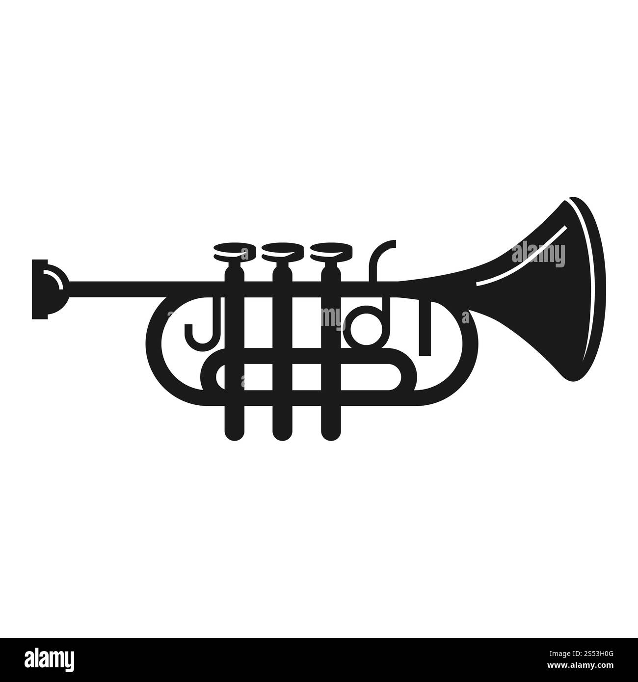 Trumpet icon. Simple illustration of trumpet vector icon for web design ...