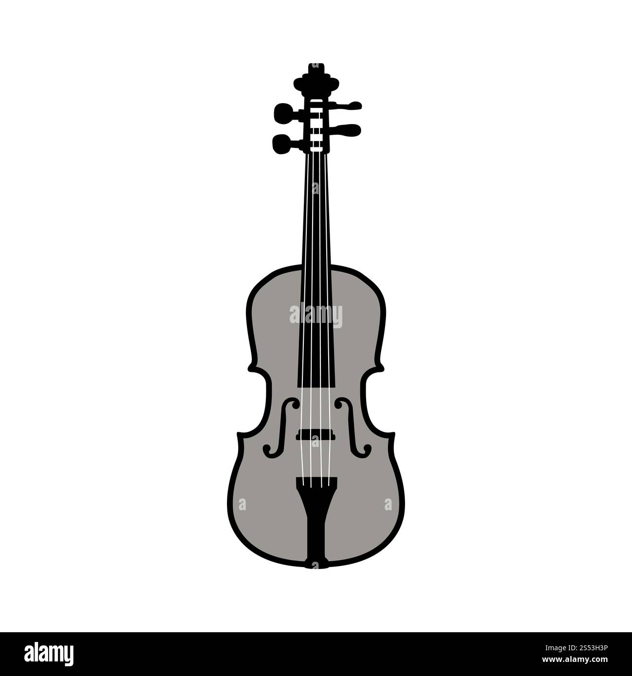 Violin String Musical Instrument Silhouette. Vector Illustration Stock ...
