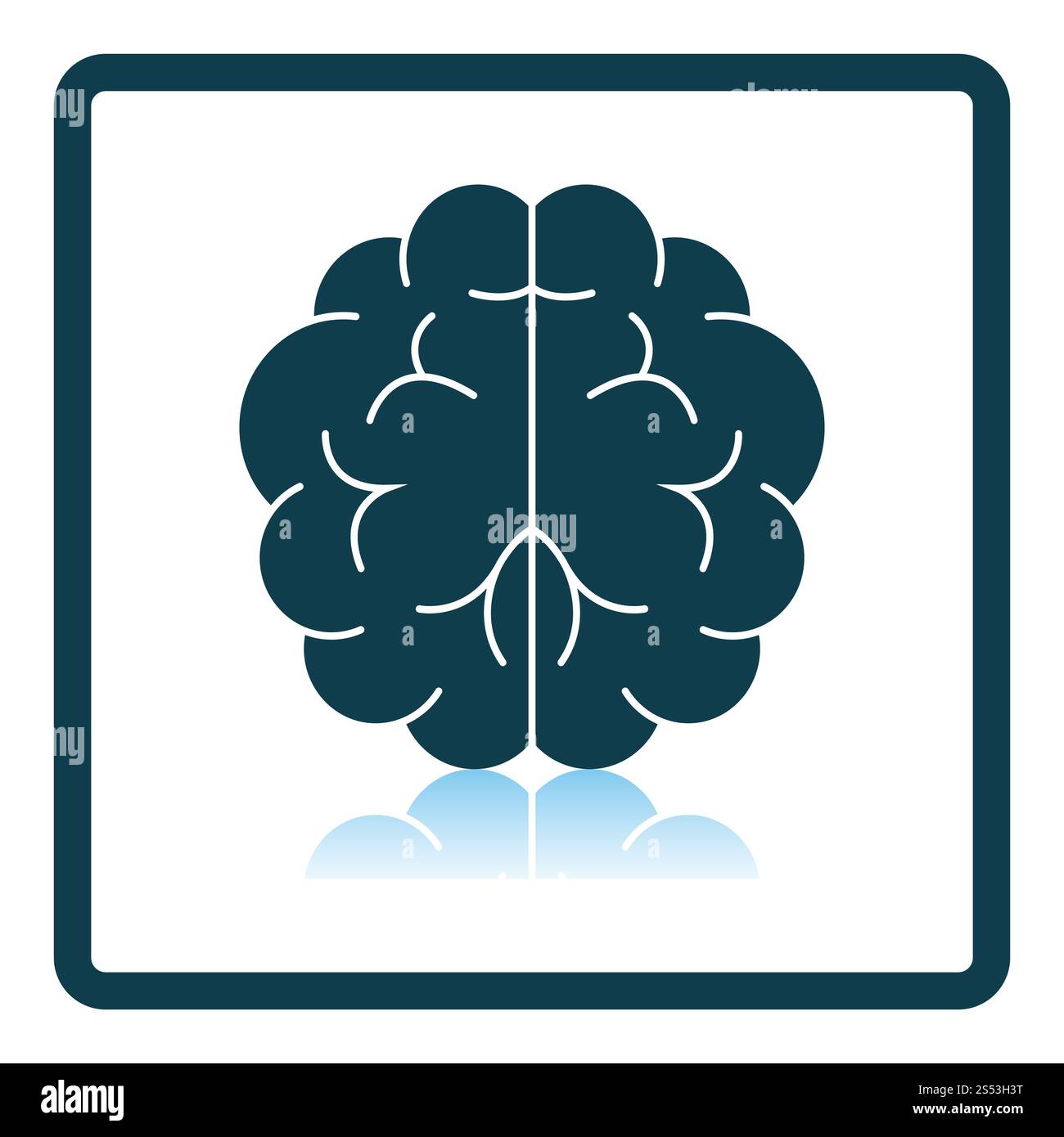 Brainstorm Icon. Square Shadow Reflection Design. Vector Illustration ...