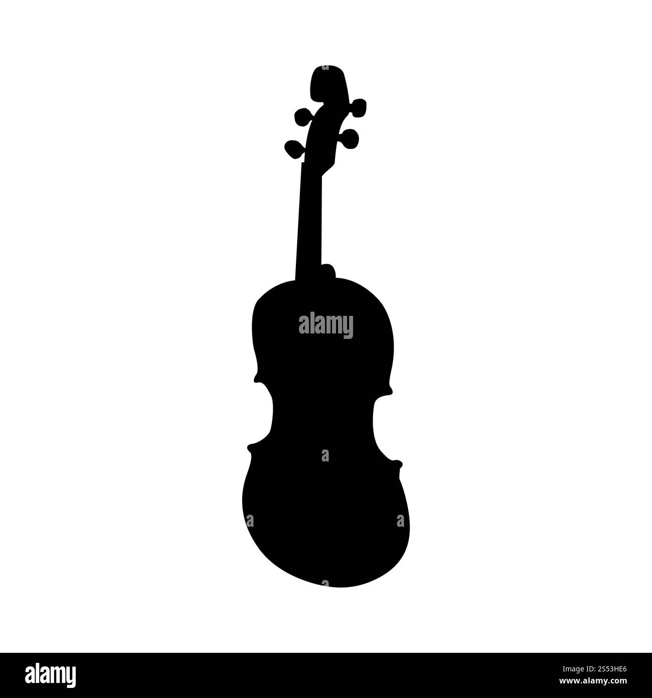 Violin String Musical Instrument Silhouette. Vector Illustration Stock ...