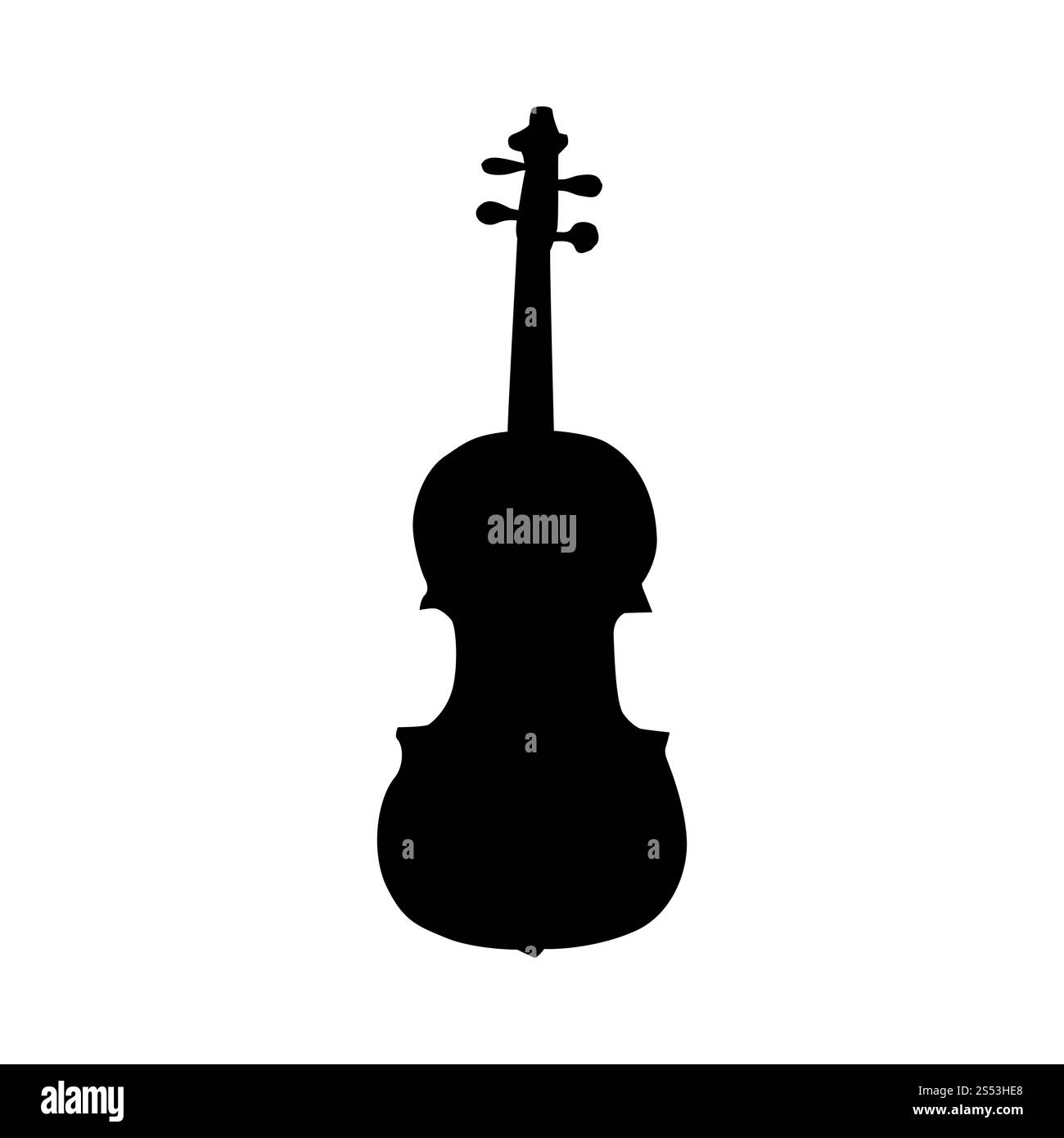 Violin String Musical Instrument Silhouette. Vector Illustration Stock ...