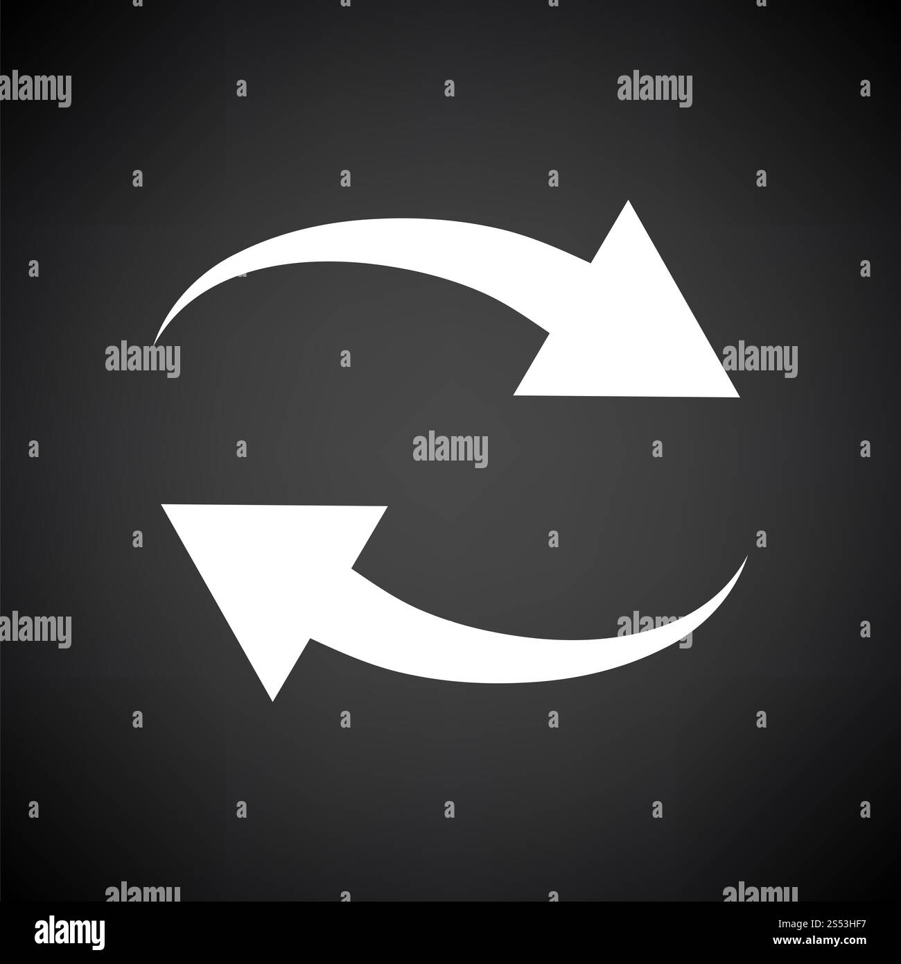 Interaction Icon. White on Black Background. Vector Illustration Stock ...