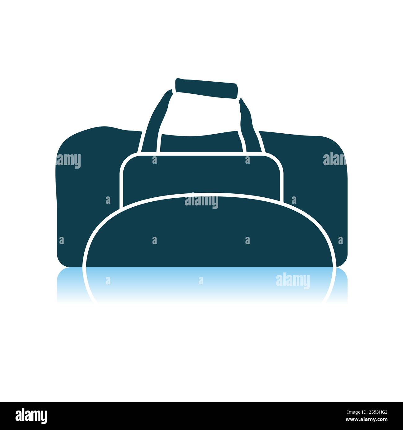 Fitness Bag Icon. Shadow Reflection Design. Vector Illustration Stock ...