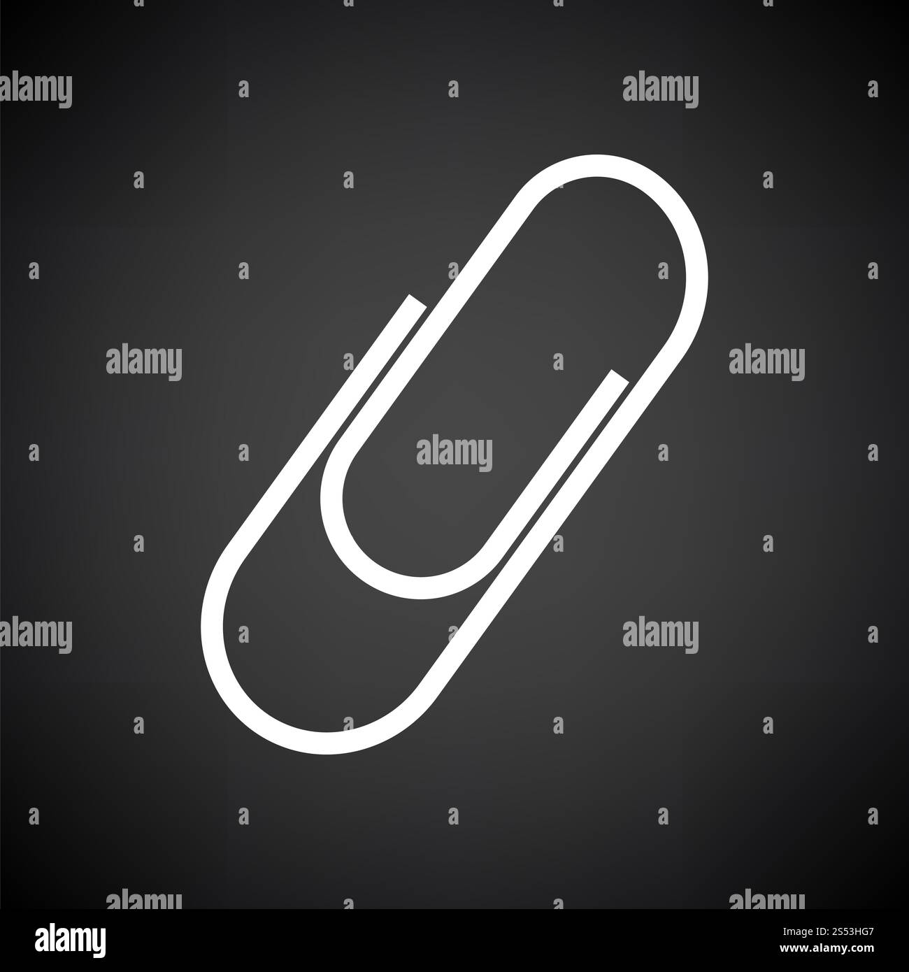 Clamp Icon. White on Black Background. Vector Illustration Stock Photo ...