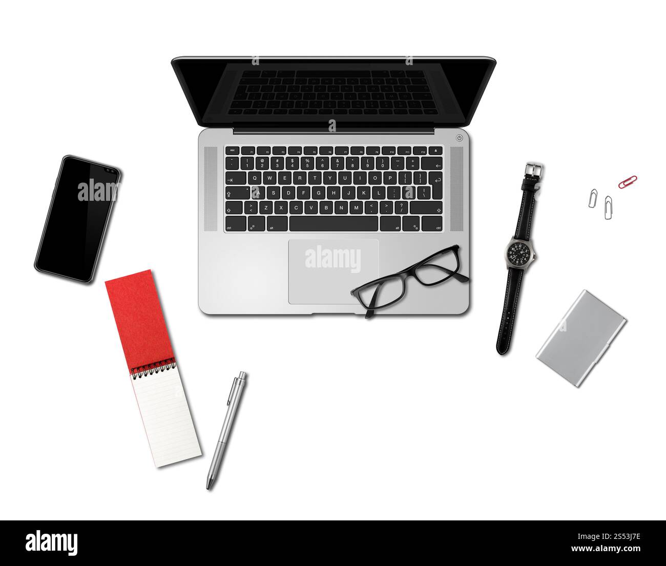 Workspace computer mockup office Cut Out Stock Images & Pictures - Alamy