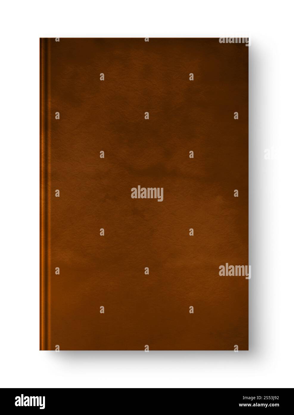 Closed leather blank book mockup, isolated on white. Closed leather ...