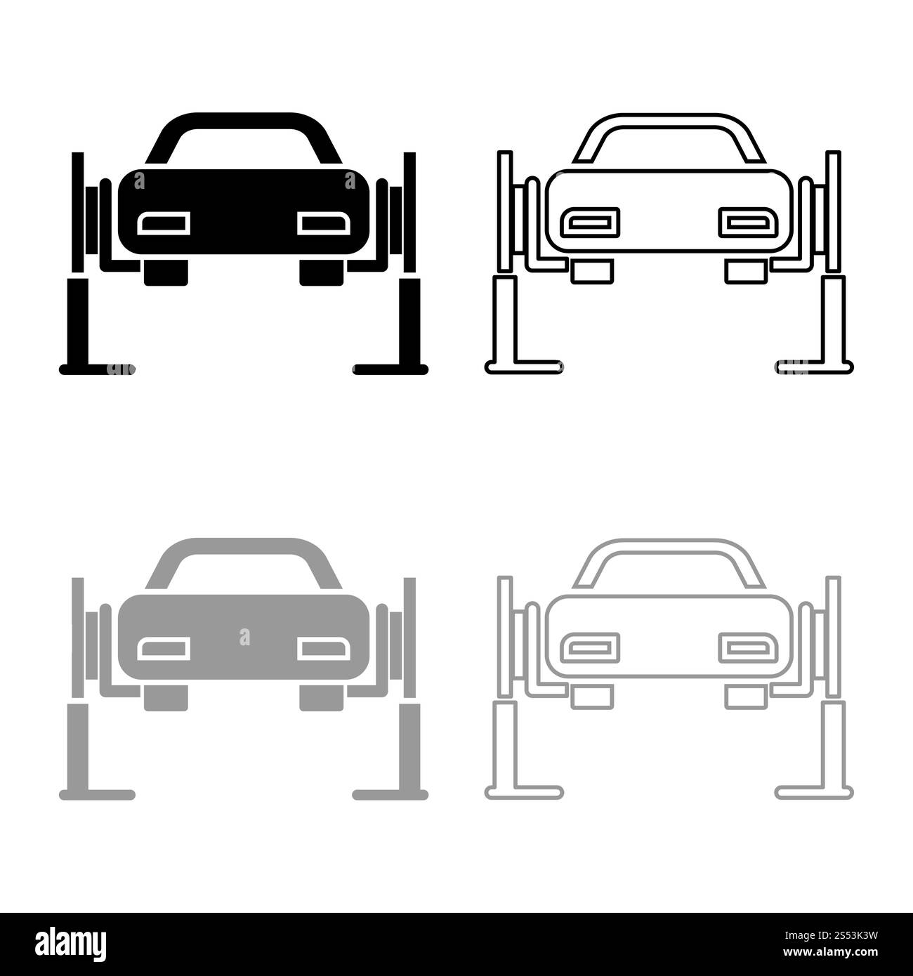 Automobile lift icon outline hi-res stock photography and images - Alamy
