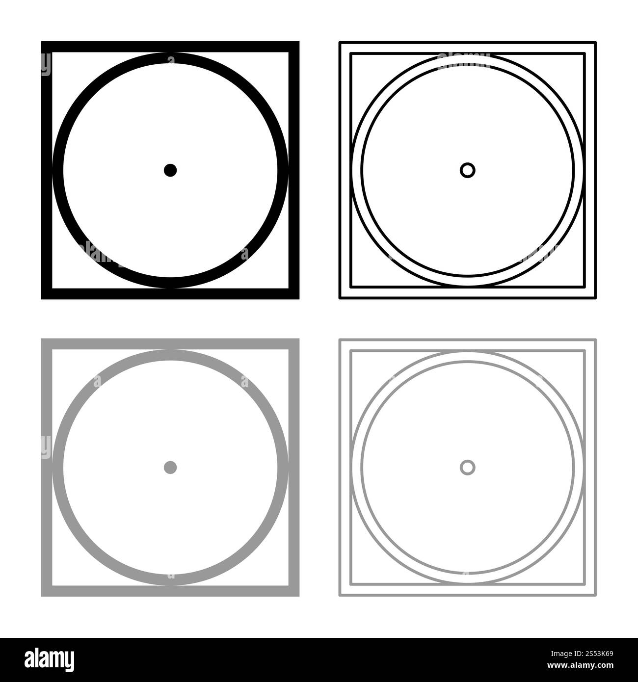 Drum drying in machine delicate mode Clothes care symbols Washing concept Laundry sign icon ...