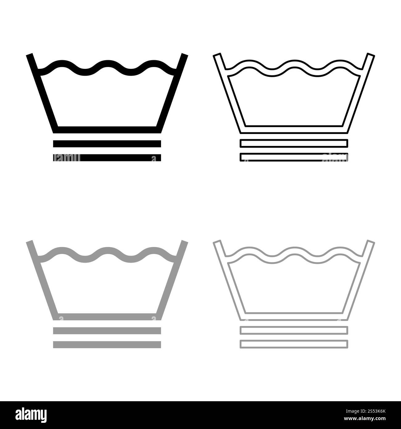 Very delicate wash Clothes care symbols Washing concept Laundry sign ...