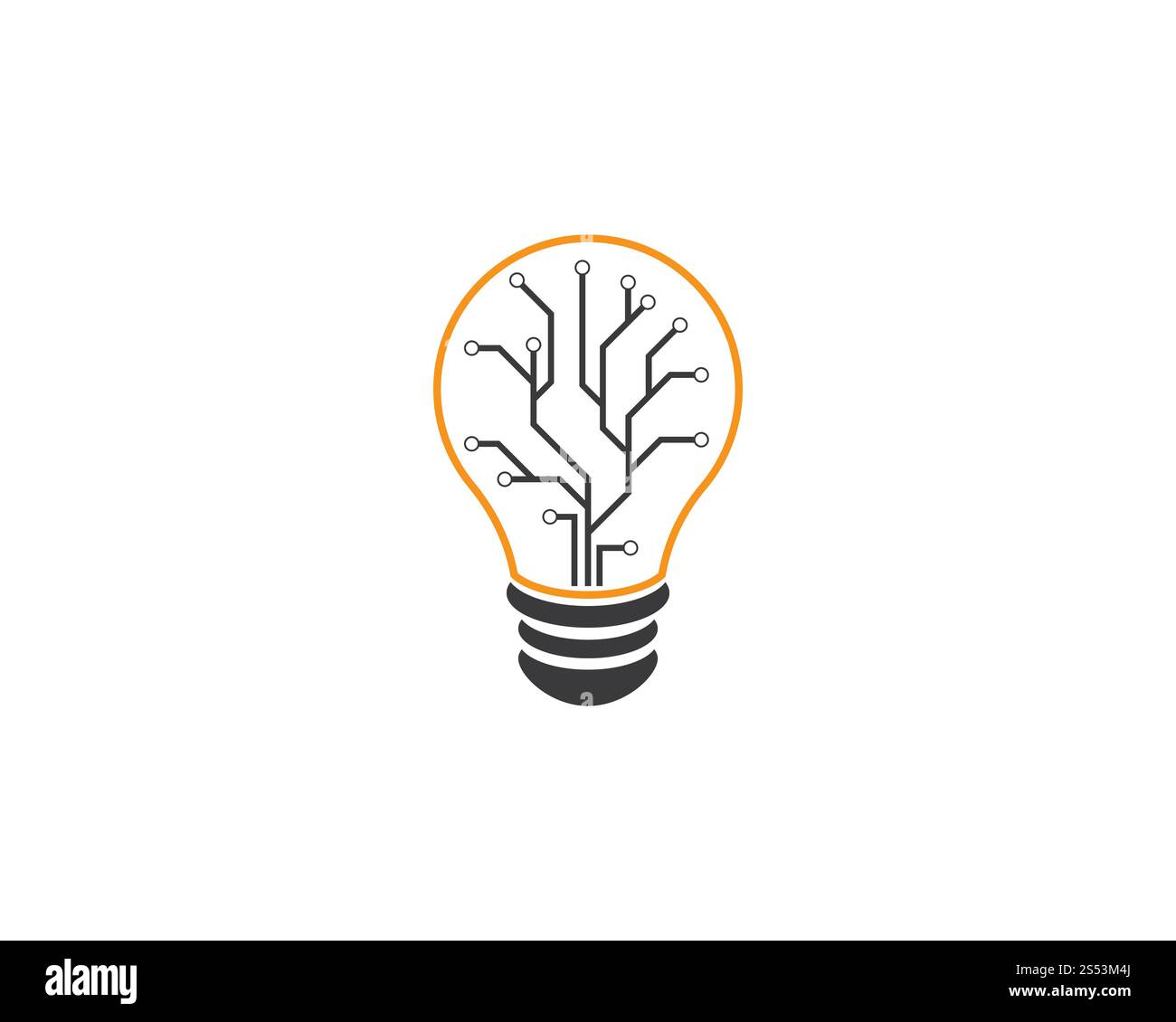 bulb logo vector ilustration template Stock Photo - Alamy