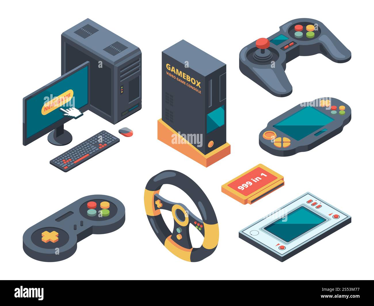 Console and computer systems and gadgets for gamers. Computer and ...