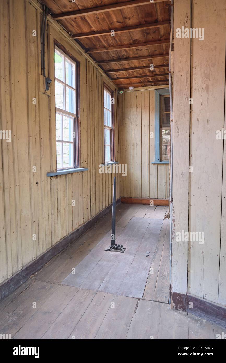 The lever used to open the trap door below the stool. At the execution ...