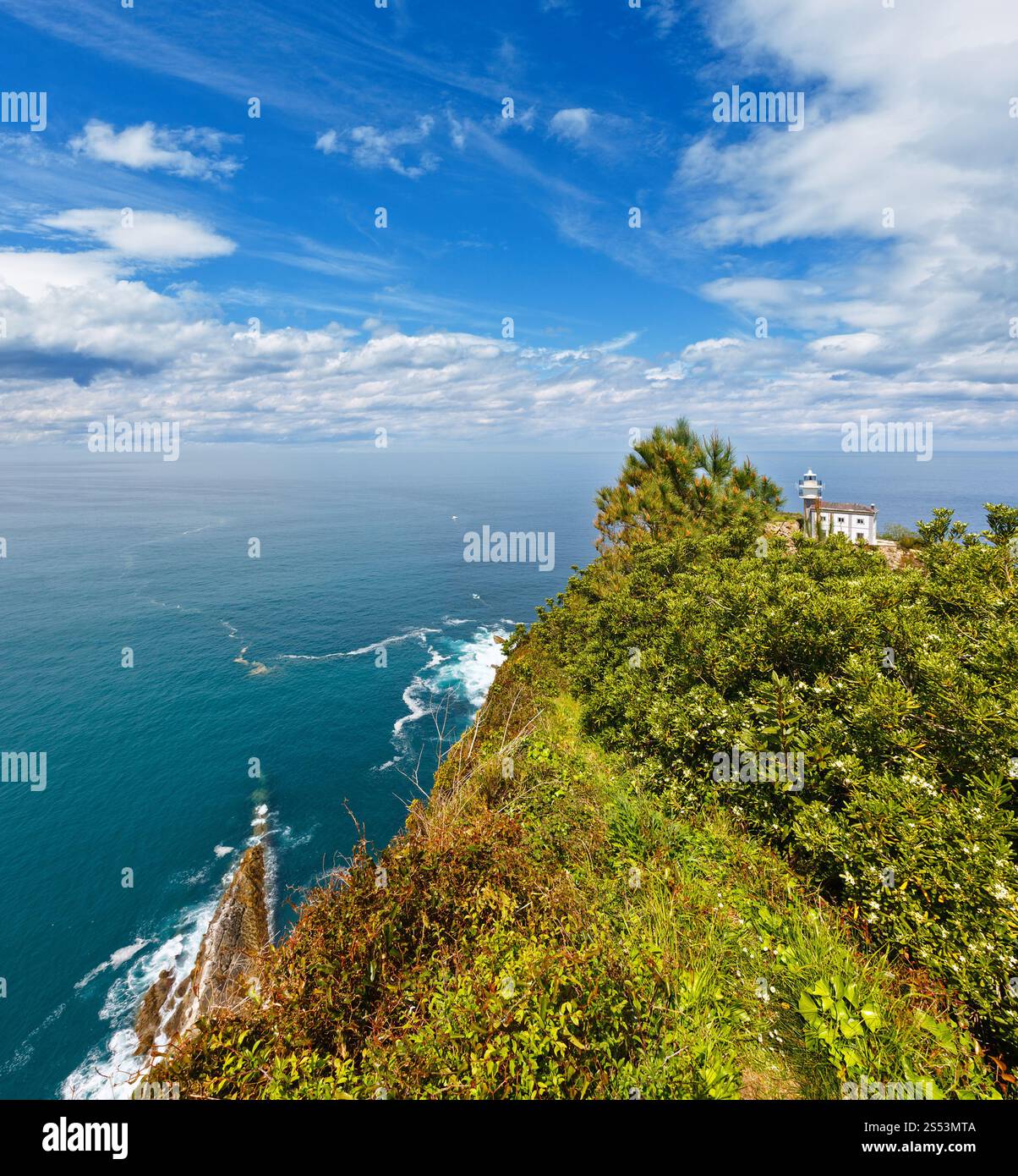 Getaria Lighthouse is located at the end Getaria Mouse (symbol of town ...