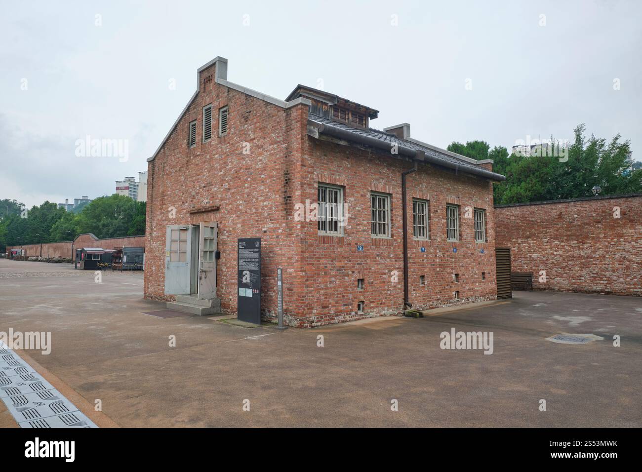 A brick building that houses the exhibit for the women, girls prison ...